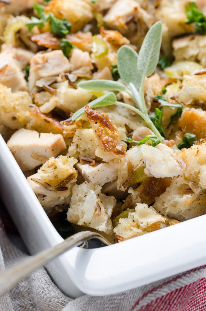 Chicken Wild Rice Stuffing Casserole - Buttered Side Up