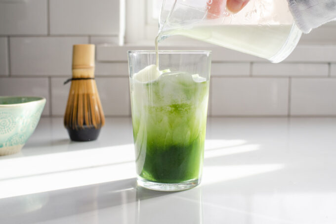 Homemade Iced Matcha Coffee Recipe (Dirty Matcha Tea Latte)